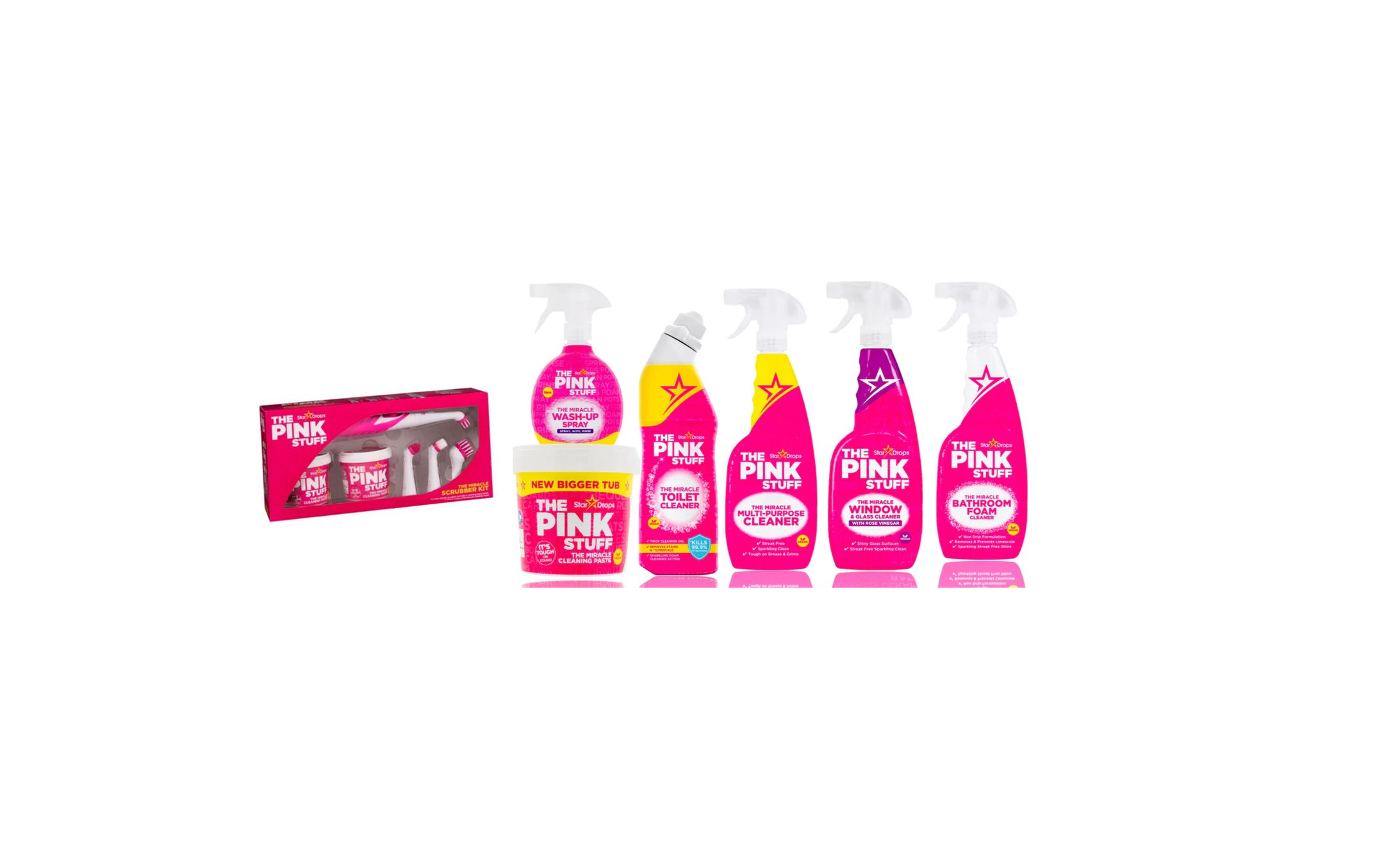 Pink Stuff The Miracle Scrubber Kit + The Pink Stuff Mega Set ...